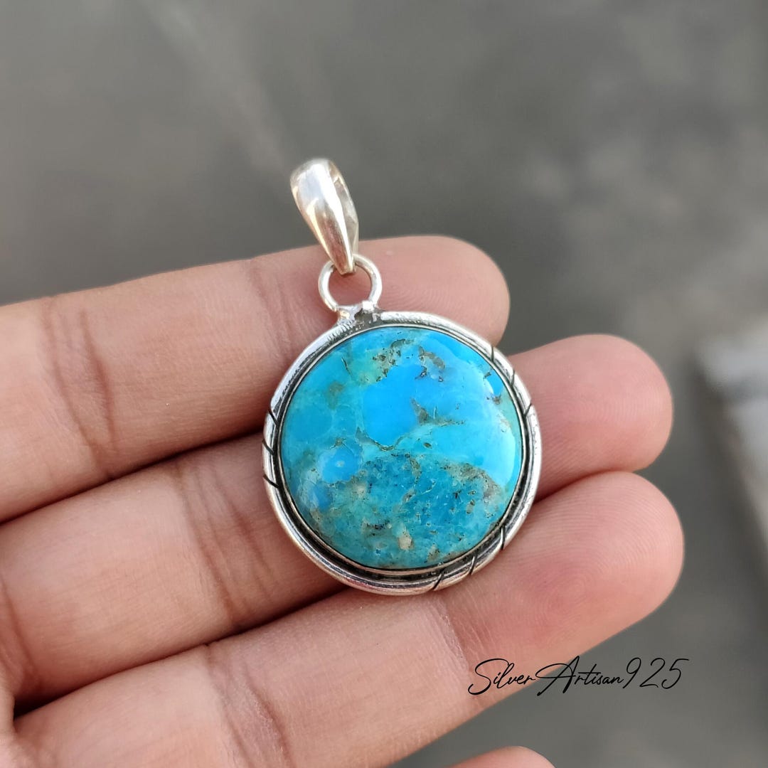 Kingman Turquoise Pendant* Gemstone Pendant* Gorgeous Pendant* Boho ...