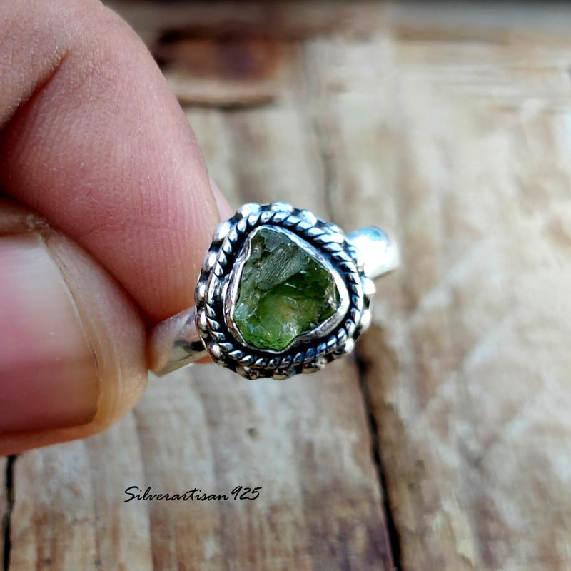 Moldavite Ring Men - Etsy