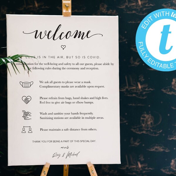 Covid Wedding Sign - Etsy