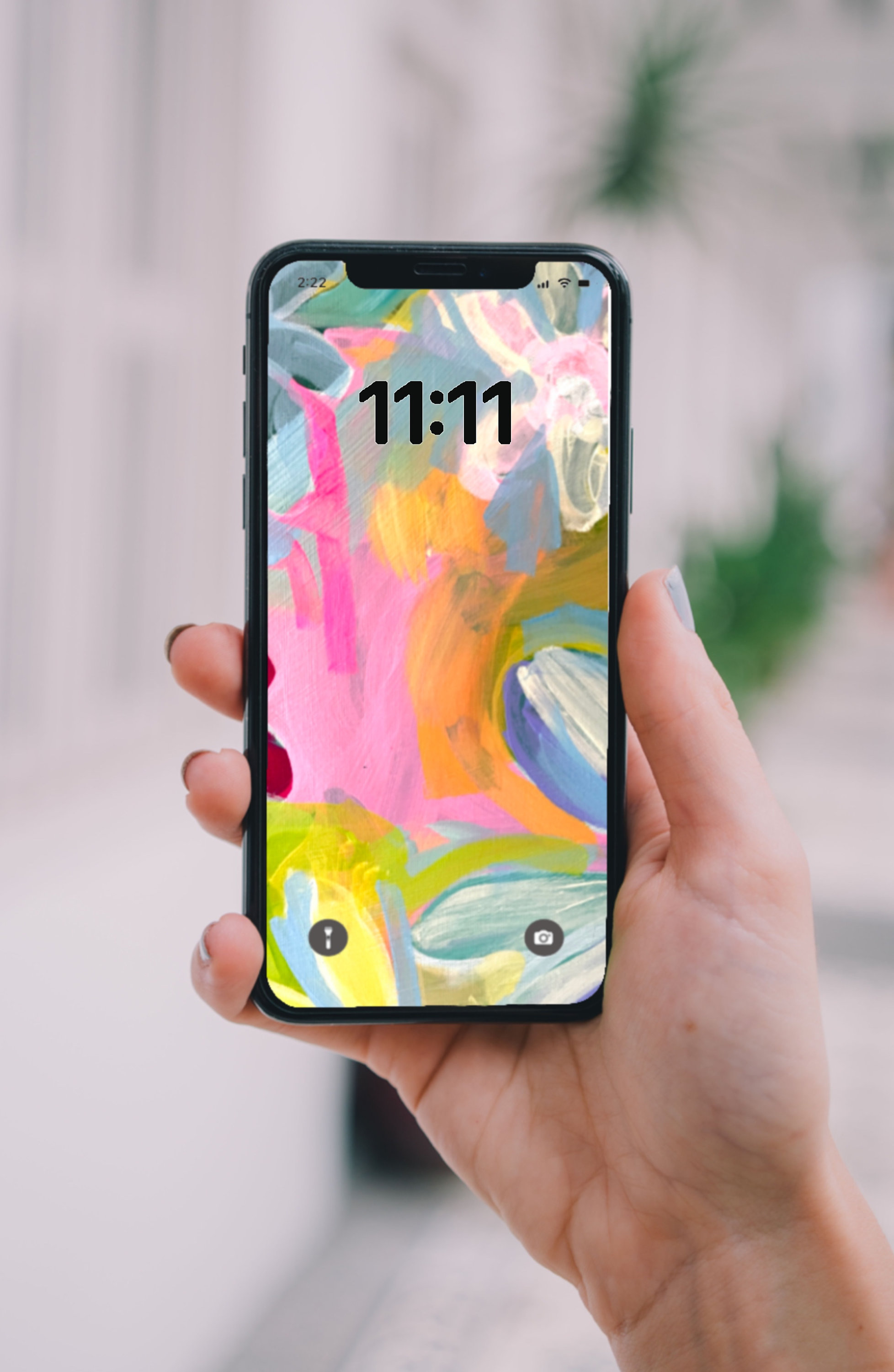 IPhone Lock Screen WALLPAPER Digital Wallpaper Instant Download Painted ...