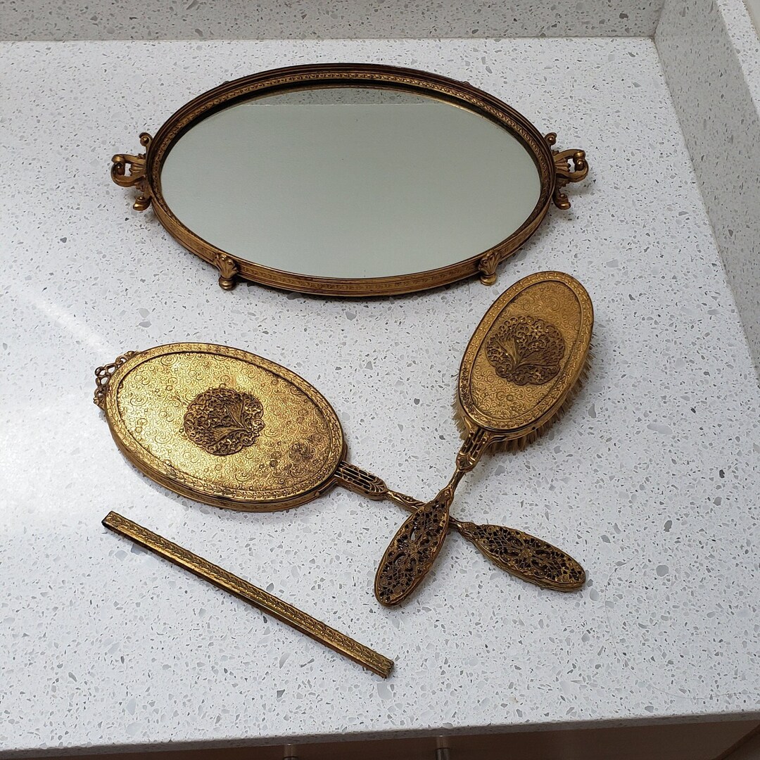 Antique Apollo Studios Ladies Boudoir Vanity Set - Etsy