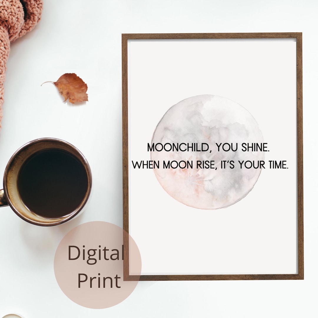 RM Moonchild Lyrical Digital Print | Song Print | BTS Song Lyrics ...