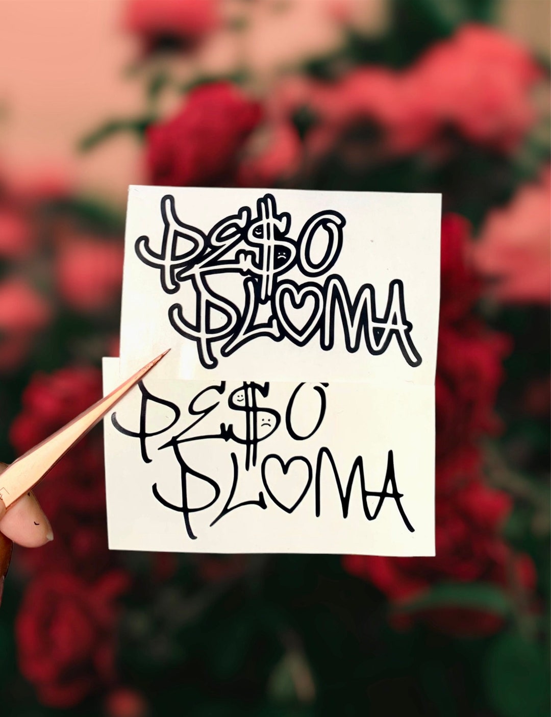 Peso Pluma Car Decal Peso Pluma Car Sticker Doble P Decal - Etsy New ...