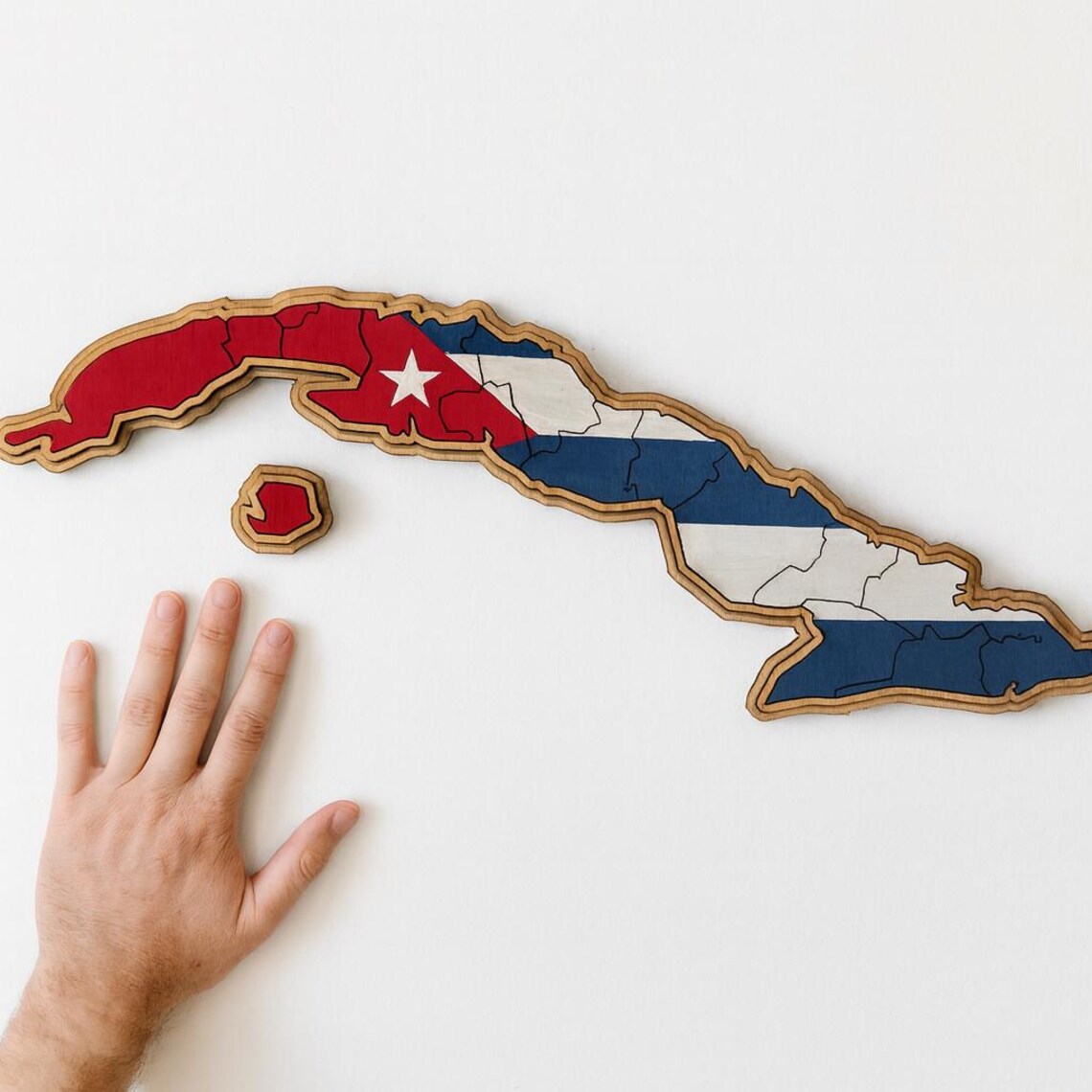 Handmade Wooden Map of Cuba 18 Inch | Cuban Wall Art | Cuban Home Decor ...