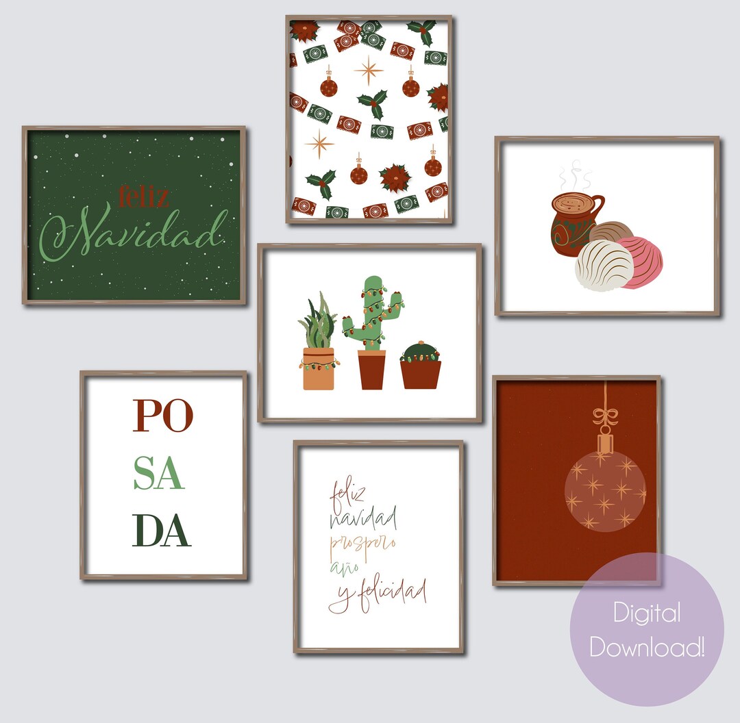 Christmas Prints, Feliz Navidad, Christmas Home Decor, Christmas Wall ...