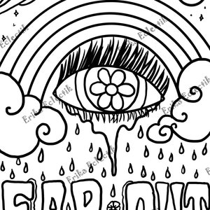 Far Out Psychedelic Coloring Page / Erika Eclectik / Adult and Child ...