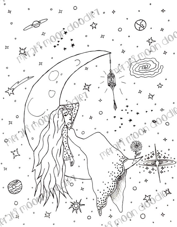 Moon Goddess Coloring Pages