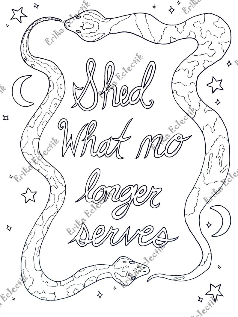 Mantras Pack of 6 Coloring Book Pages / Erika Eclectik Colouring Pages ...