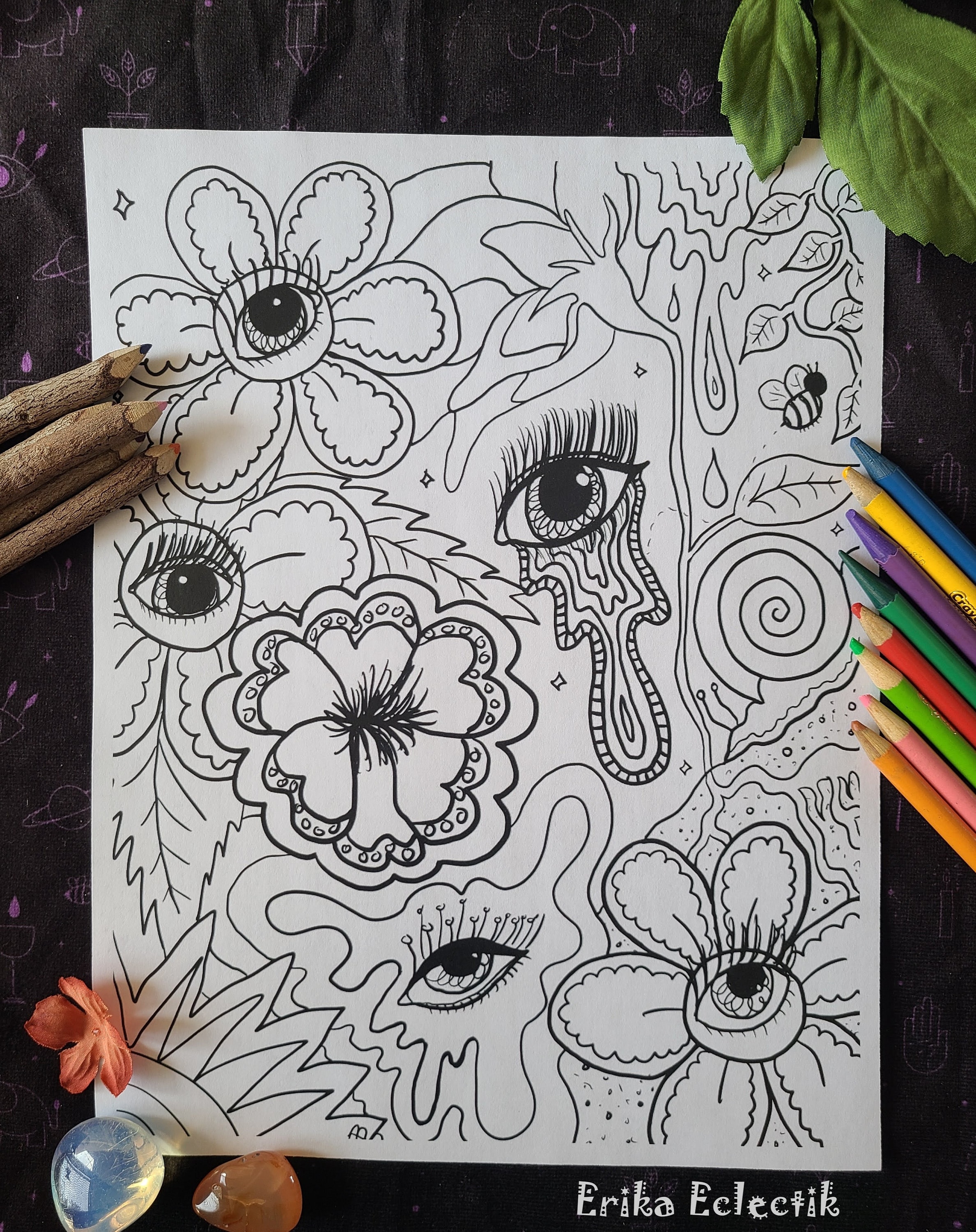 Erika Eclectik Insightful Freedraw Coloringbook Page / Adult Coloring ...