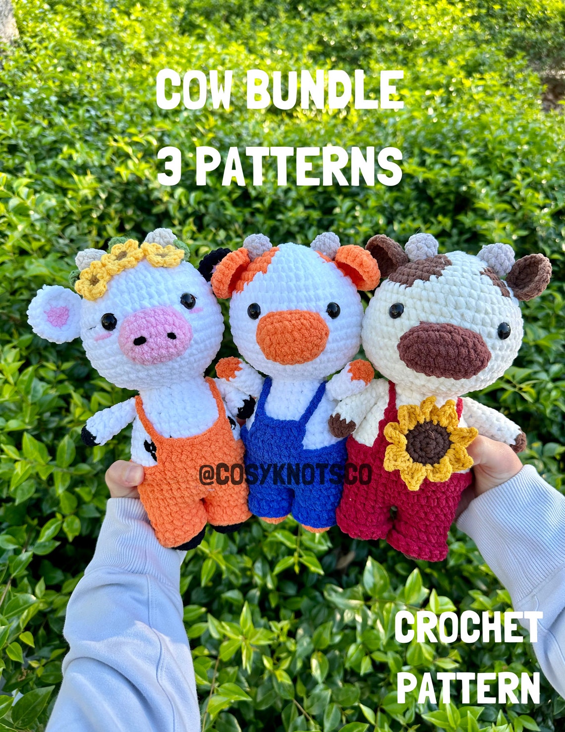 Cow Plush Sunflower Crochet Pattern | Cow Pattern | Cow Amigurumi PDF ...