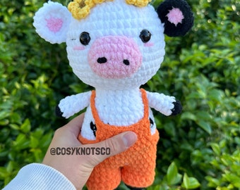 Cow Plush Sunflower Crochet Pattern | Cow Pattern | Cow Amigurumi PDF ...