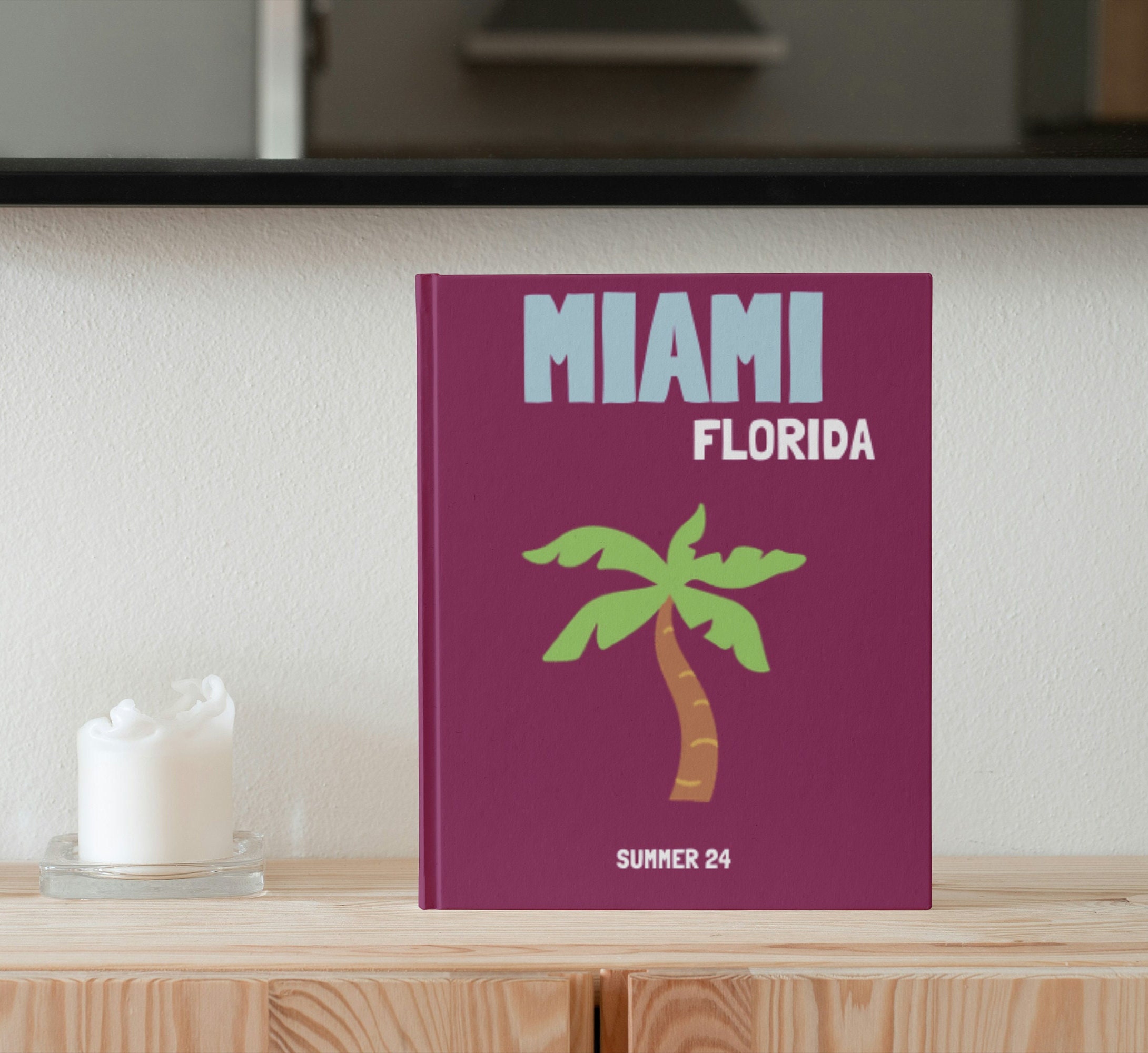 MIAMI Travel Print Photo Book Template | Customizable Coffee Book Table ...