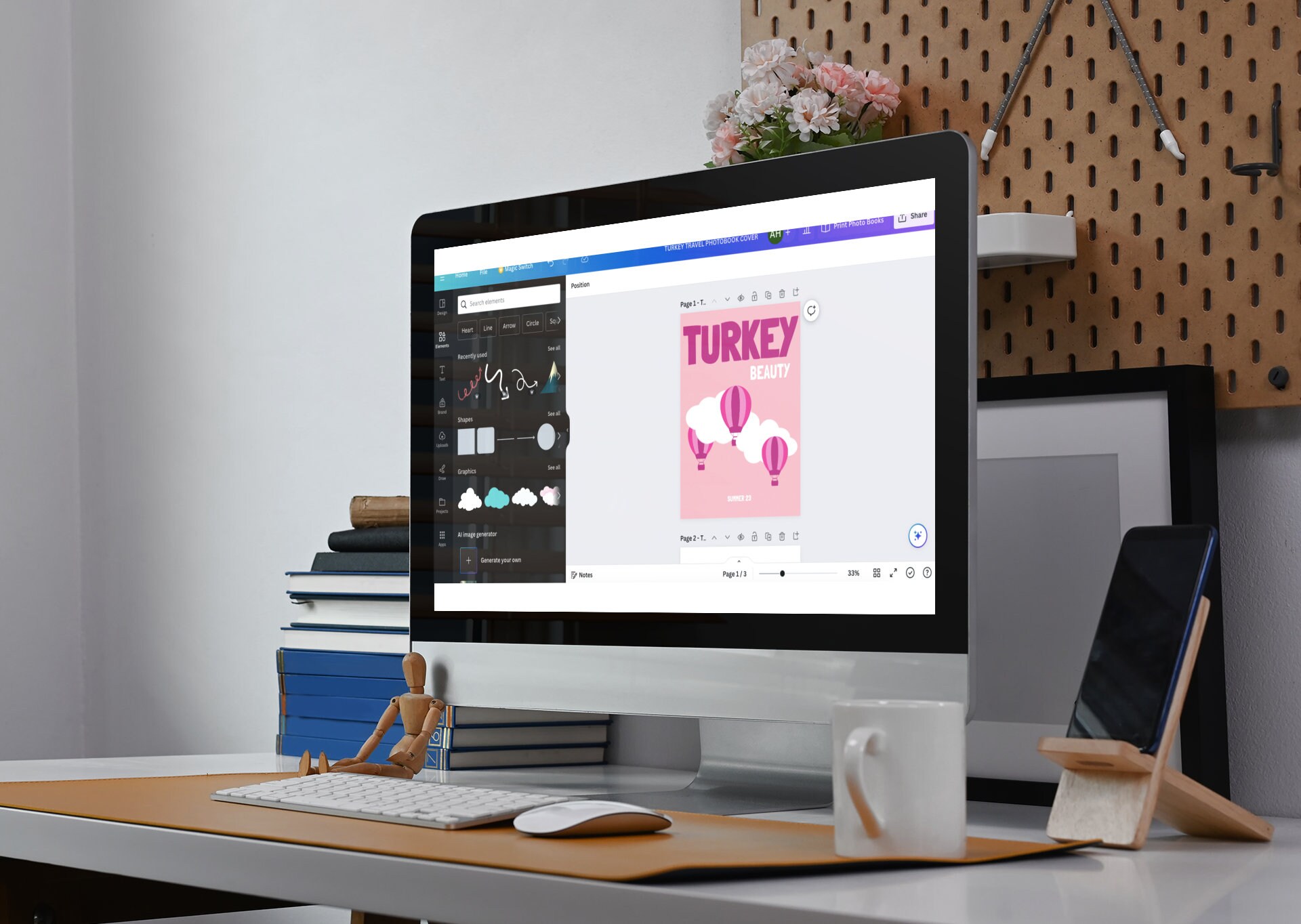 TURKEY Travel Print Photo Book Template | Customizable Coffee Book ...