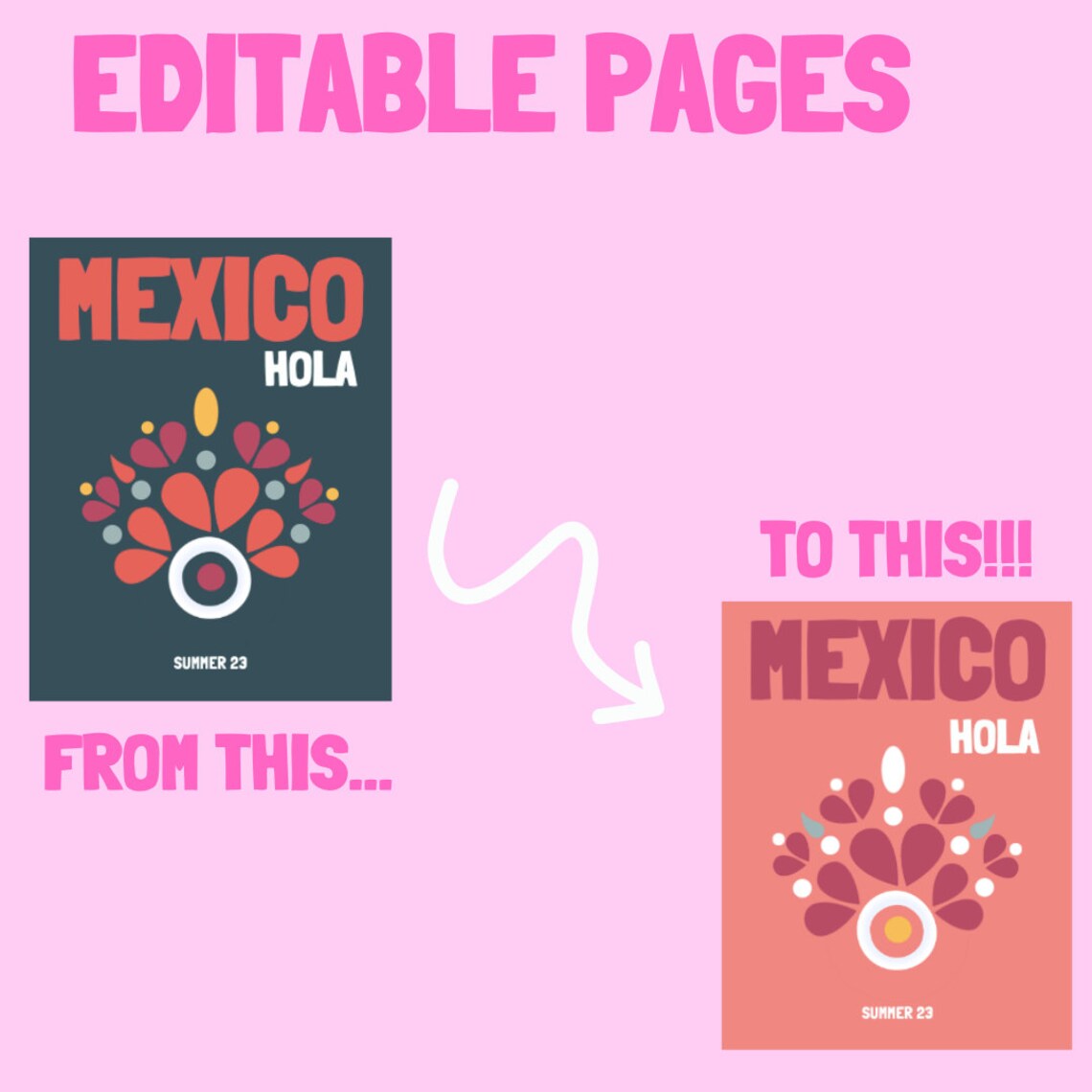 MEXICO Travel Print Photo Book Template | Customizable Coffee Book ...