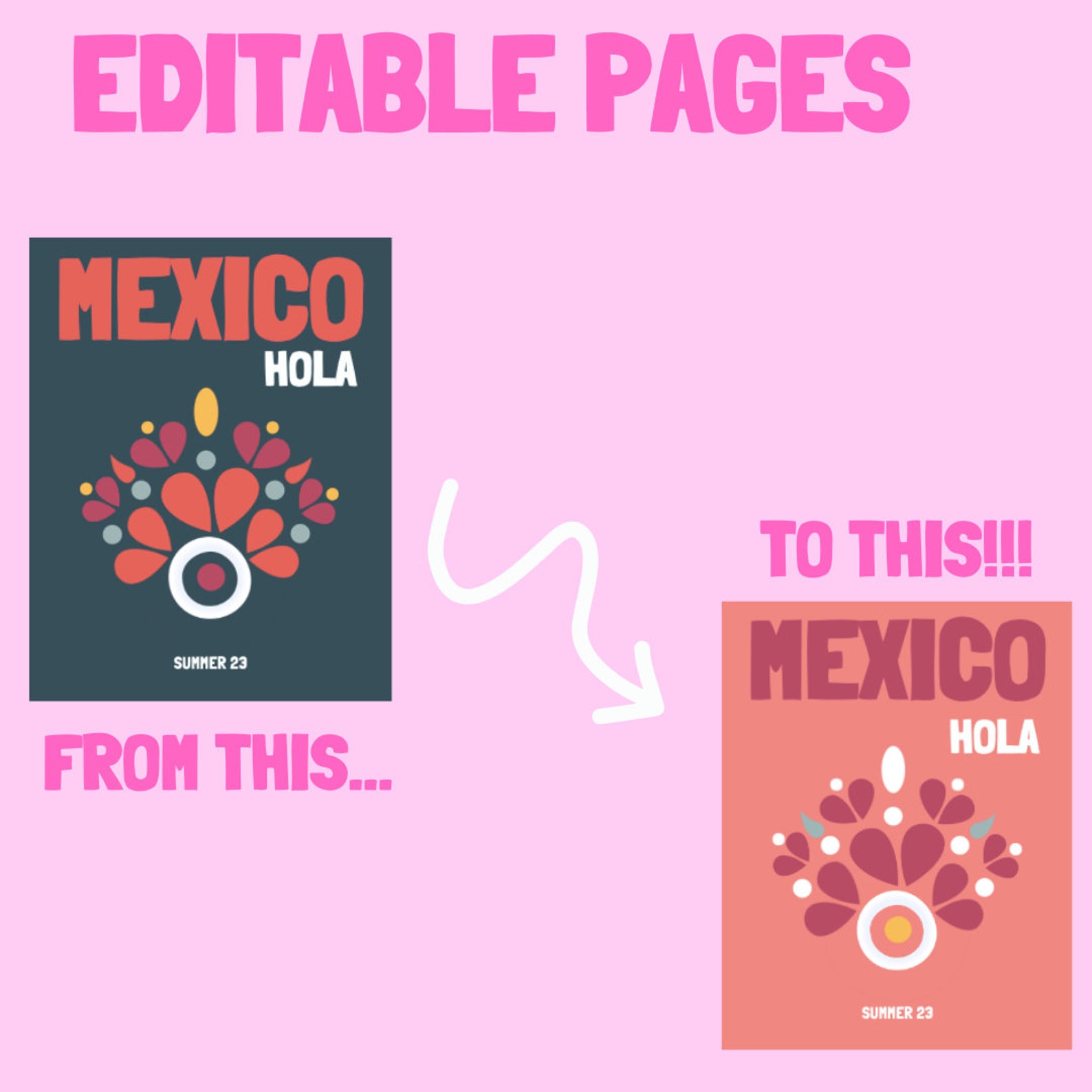 MEXICO Travel Print Photo Book Template | Customizable Coffee Book ...