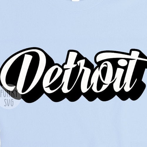Detroit SVG Eps Png Illustrated Svg Home States Svg USA - Etsy