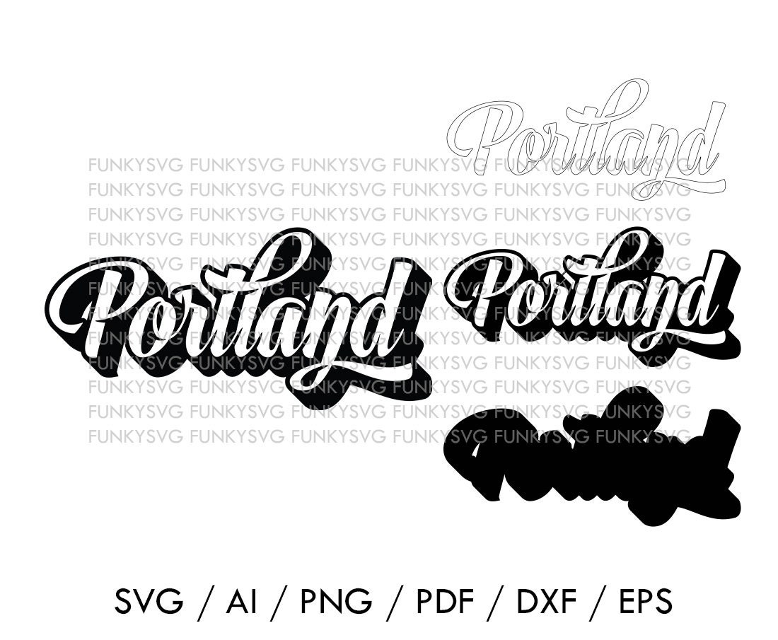 Portland SVG Eps Png Illustrated svg Home States Svg USA | Etsy