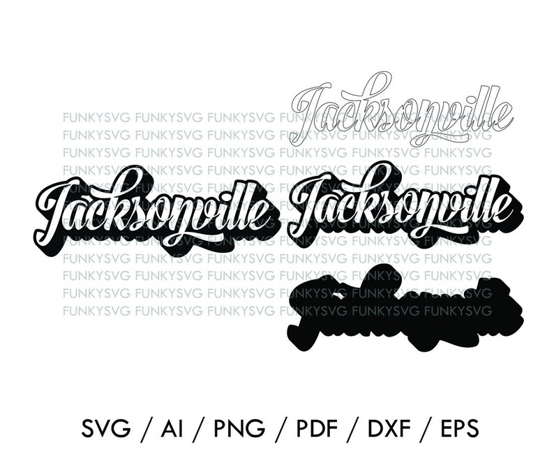 Jacksonville SVG Eps Png Illustrated Svg Home States Svg | Etsy