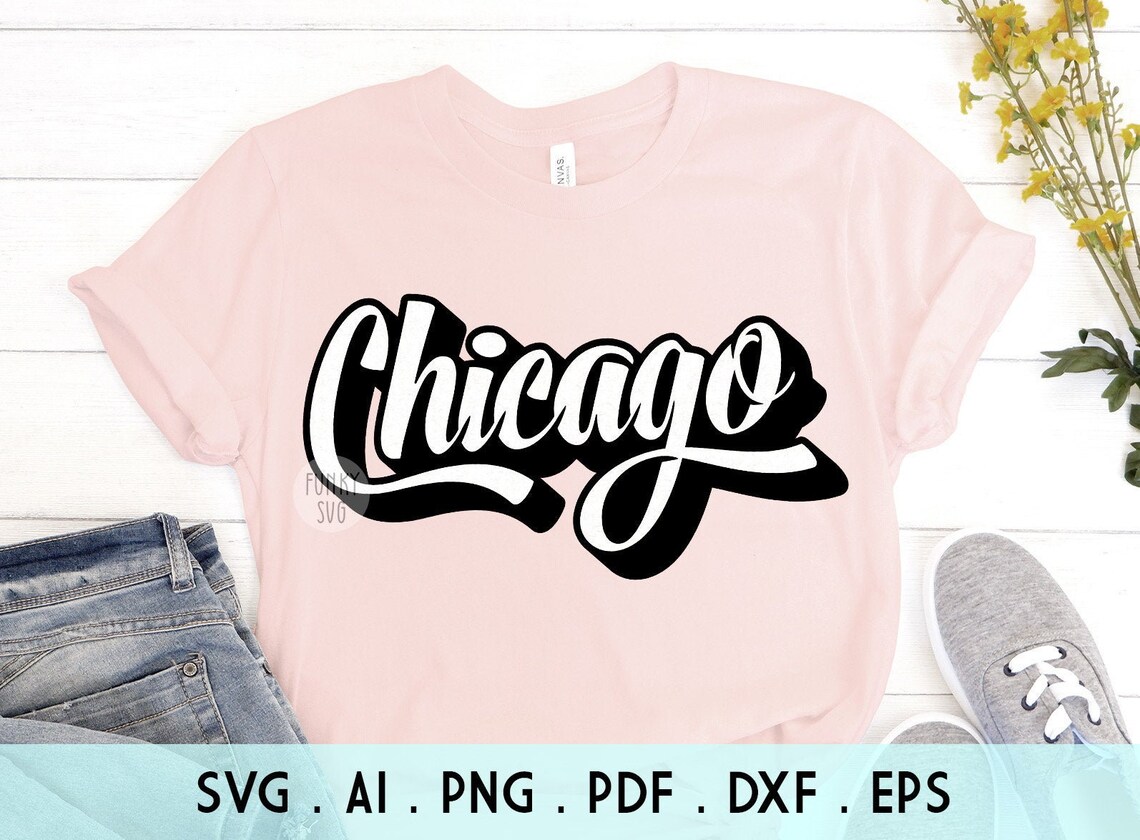 Chicago SVG Eps Png Illustrated Svg Home States Svg USA - Etsy Canada