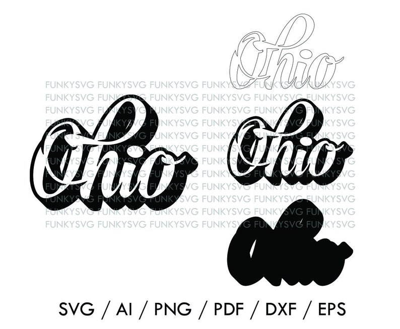 Ohio SVG Eps Png Illustrated Svg Home States Svg USA Svg - Etsy