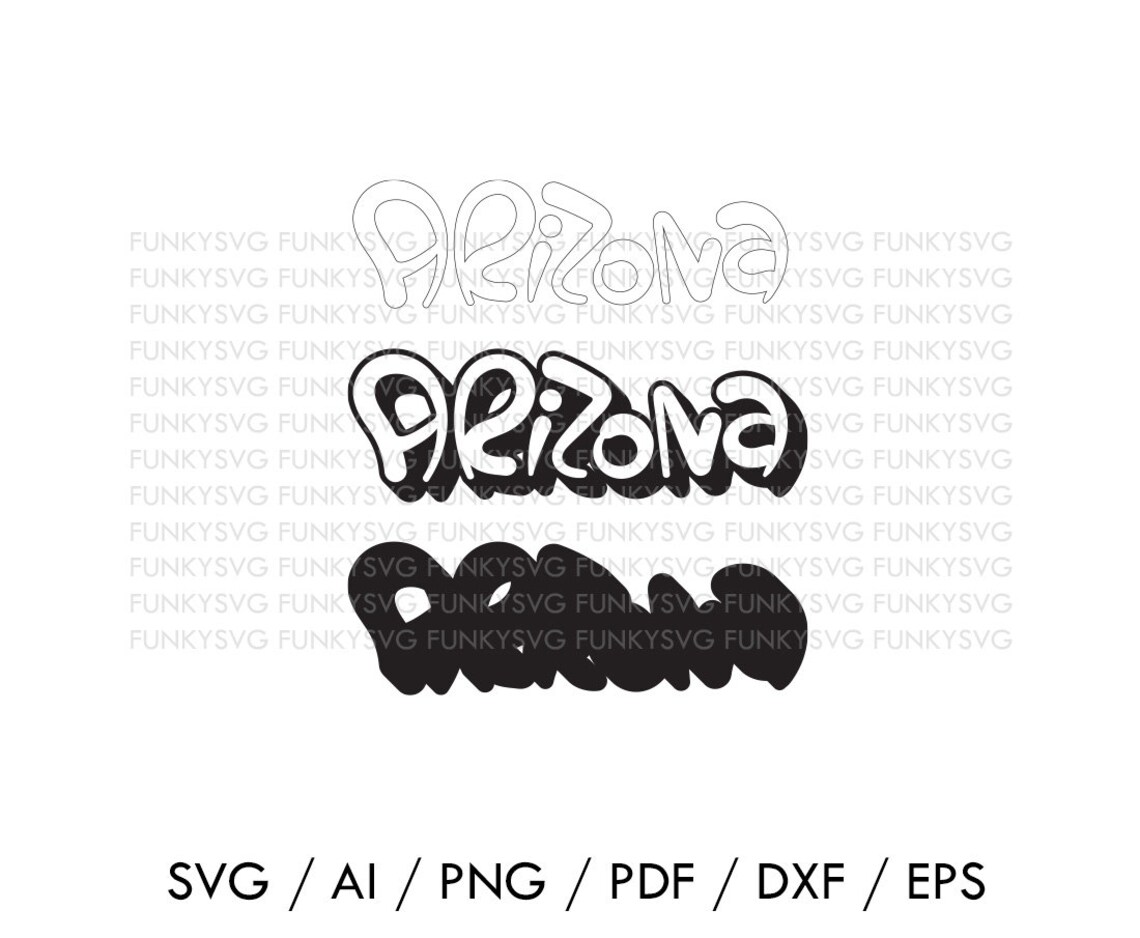 Arizona SVG Eps Png Illustrated Svg Home States Svg USA - Etsy