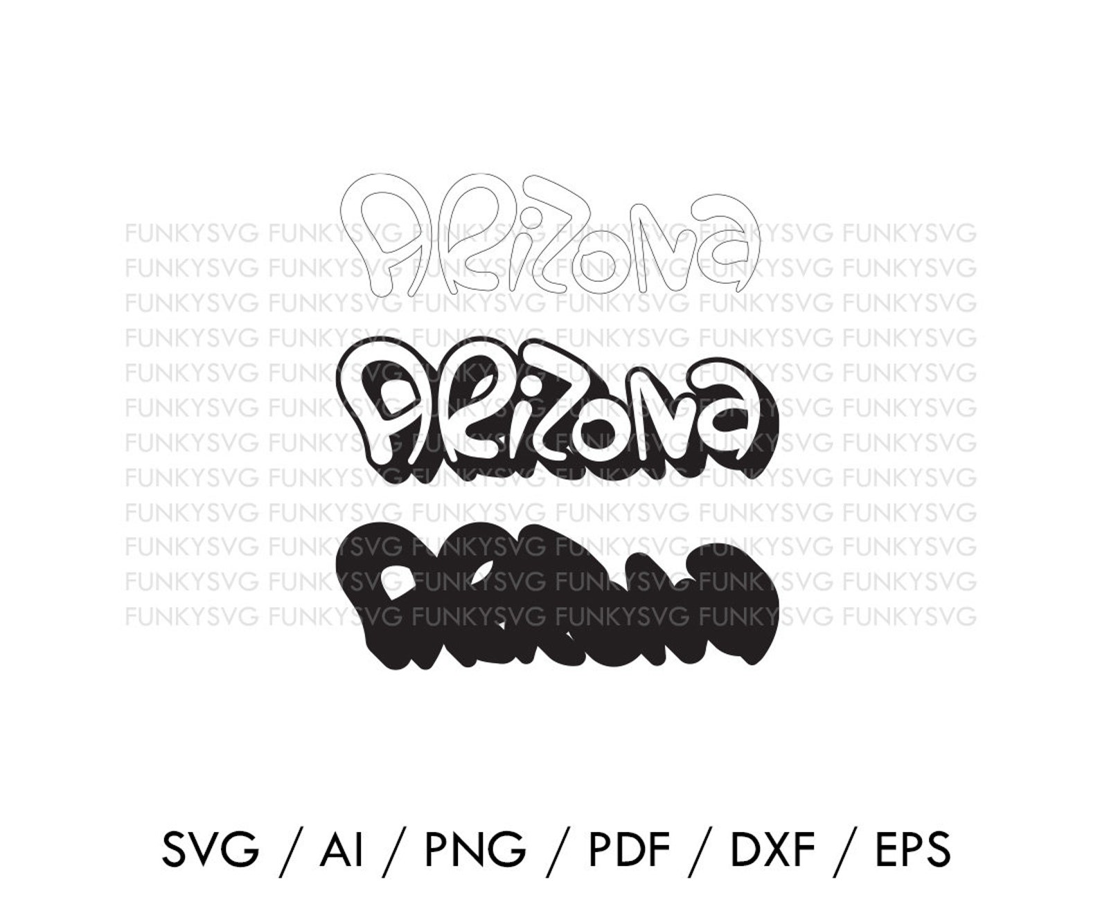 Arizona SVG Eps Png Illustrated Svg Home States Svg USA - Etsy