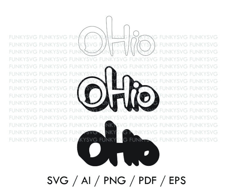 Ohio SVG Eps Png Illustrated Svg Home States Svg USA Svg - Etsy