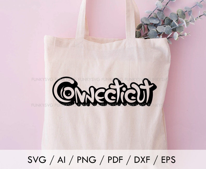 Connecticut SVG Eps Png Illustrated Svg Home States Svg USA - Etsy