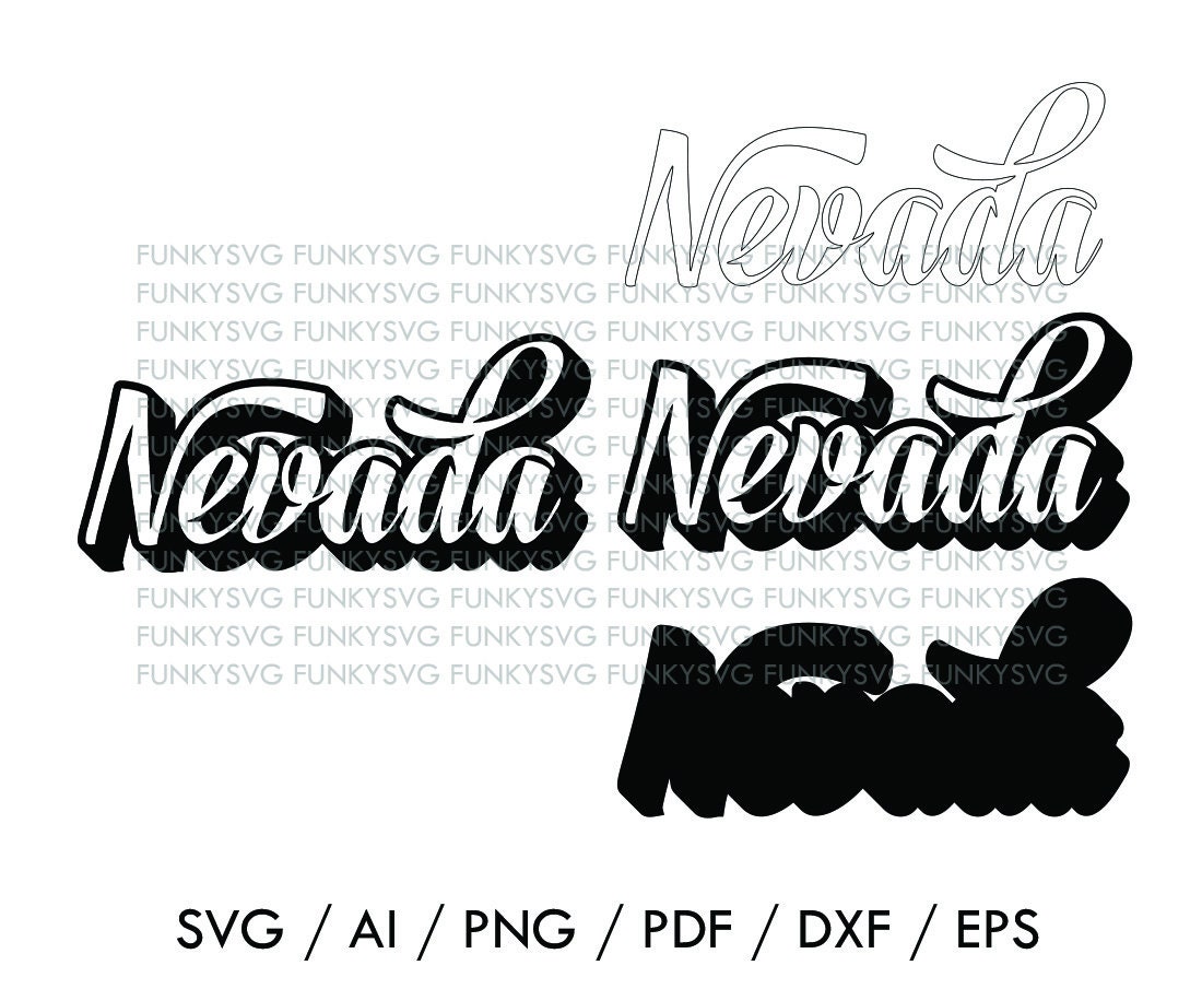 Nevada SVG Eps Png Illustrated svg Home States Svg USA Svg | Etsy