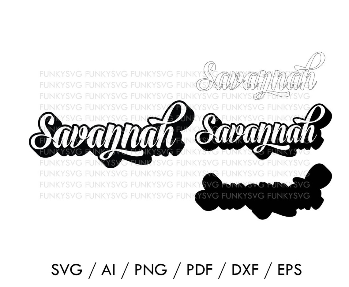 Savannah SVG Eps Png Illustrated svg Home States Svg USA | Etsy