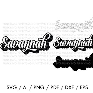 Savannah SVG Eps Png, Illustrated Svg, Home States Svg, USA Svg ...