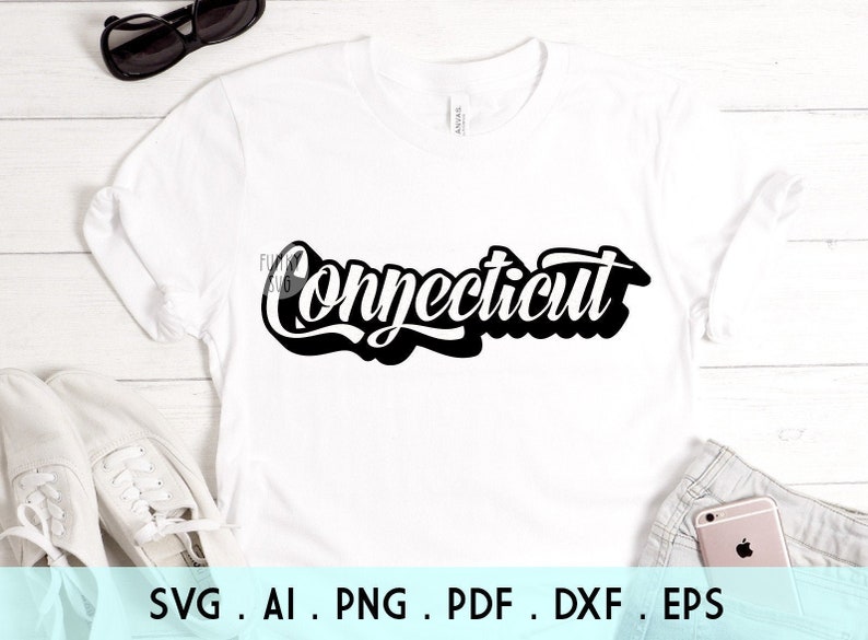 Connecticut SVG Eps Png Illustrated Svg Home States Svg USA - Etsy