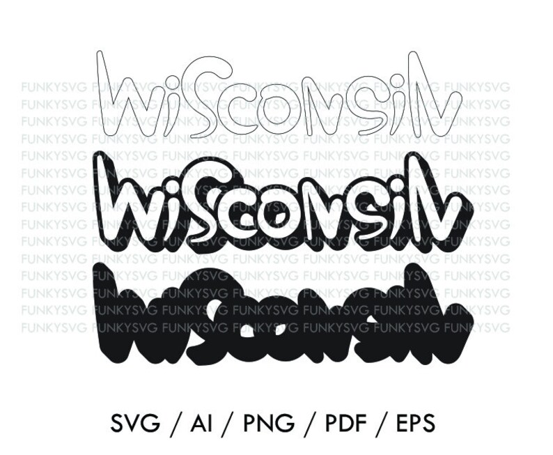 Wisconsin SVG Eps Png Illustrated Svg Home States Svg USA - Etsy Canada