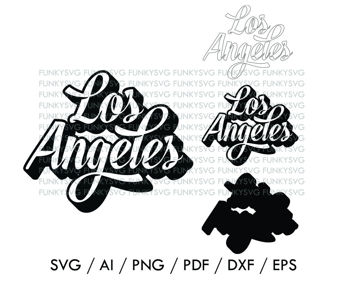 Los Angeles SVG Eps Png Illustrated Svg Home States Svg USA | Etsy
