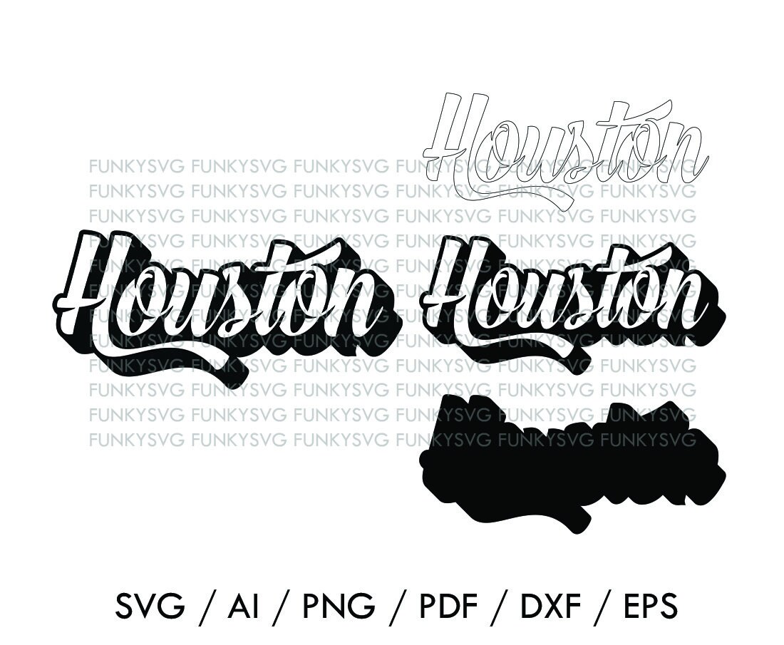 Houston SVG Eps Png Illustrated Svg Home States Svg USA - Etsy Canada