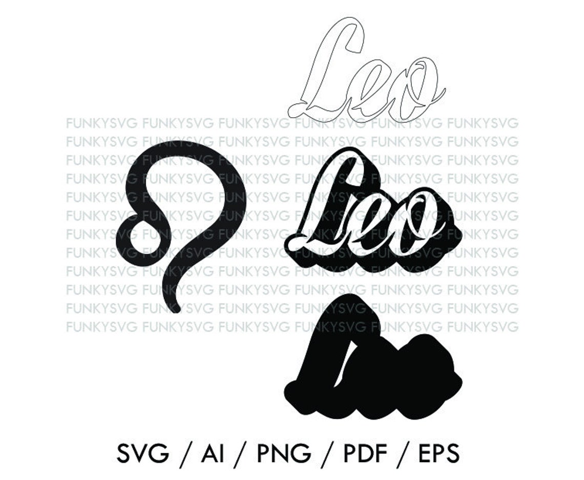 Leo Hand Illustrated SVG Eps Png Constellation Svg Zodiac - Etsy