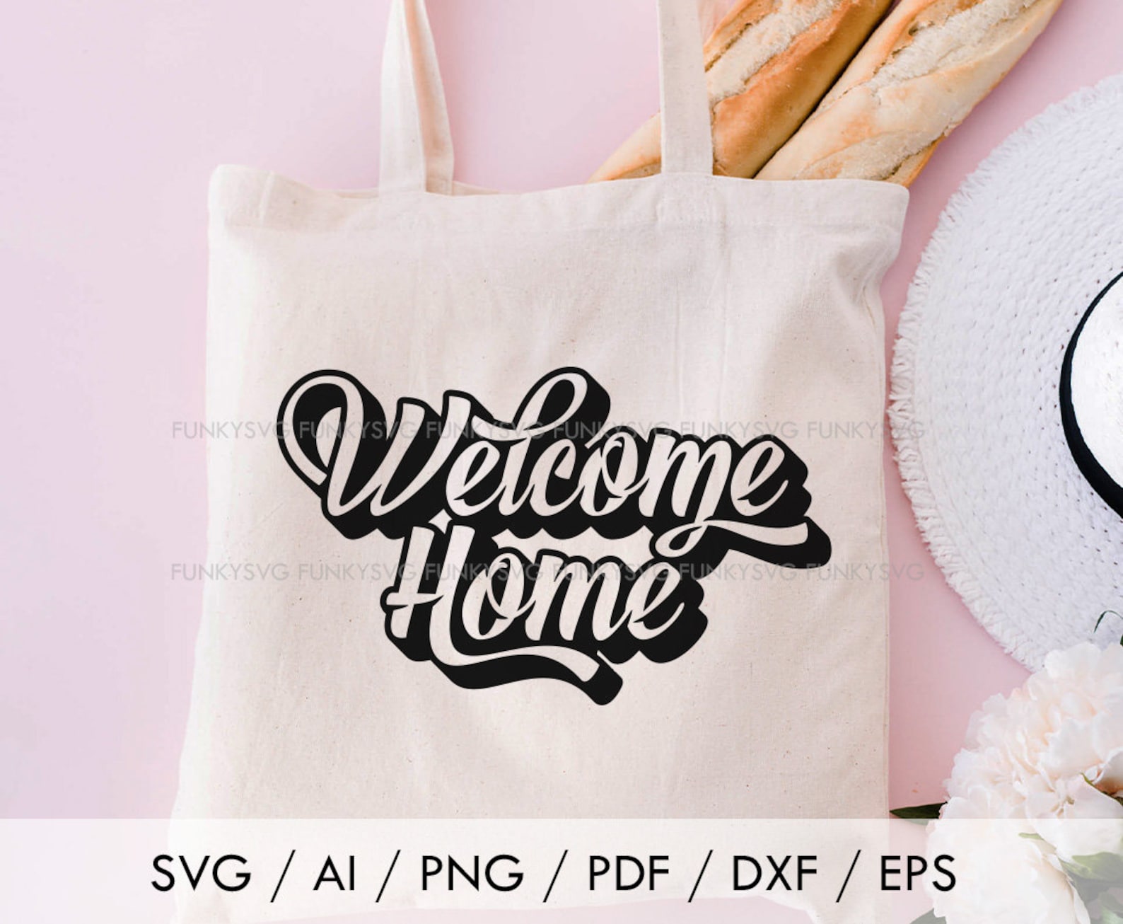 Welcome Home SVG Eps Png, Illustrated Svg, Home Sweet Home Svg, Welcome ...