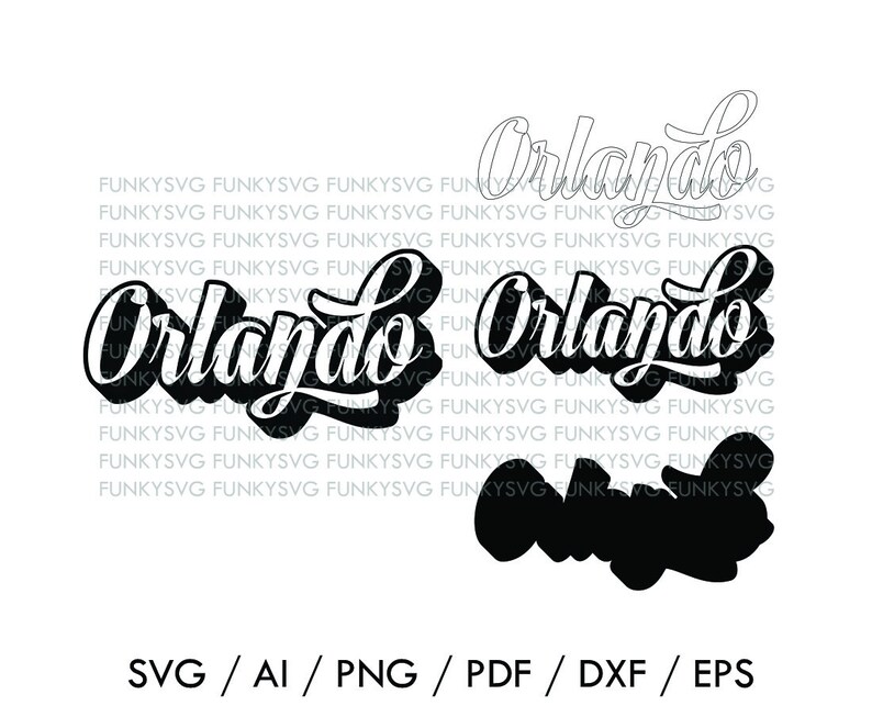 Orlando SVG Eps Png Illustrated svg Home States Svg USA | Etsy
