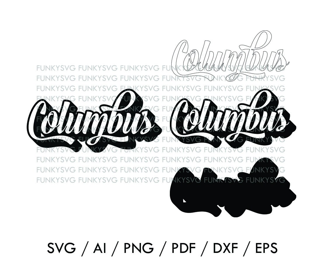 Columbus SVG Eps Png Illustriertes Svg Home States Svg USA - Etsy Schweiz