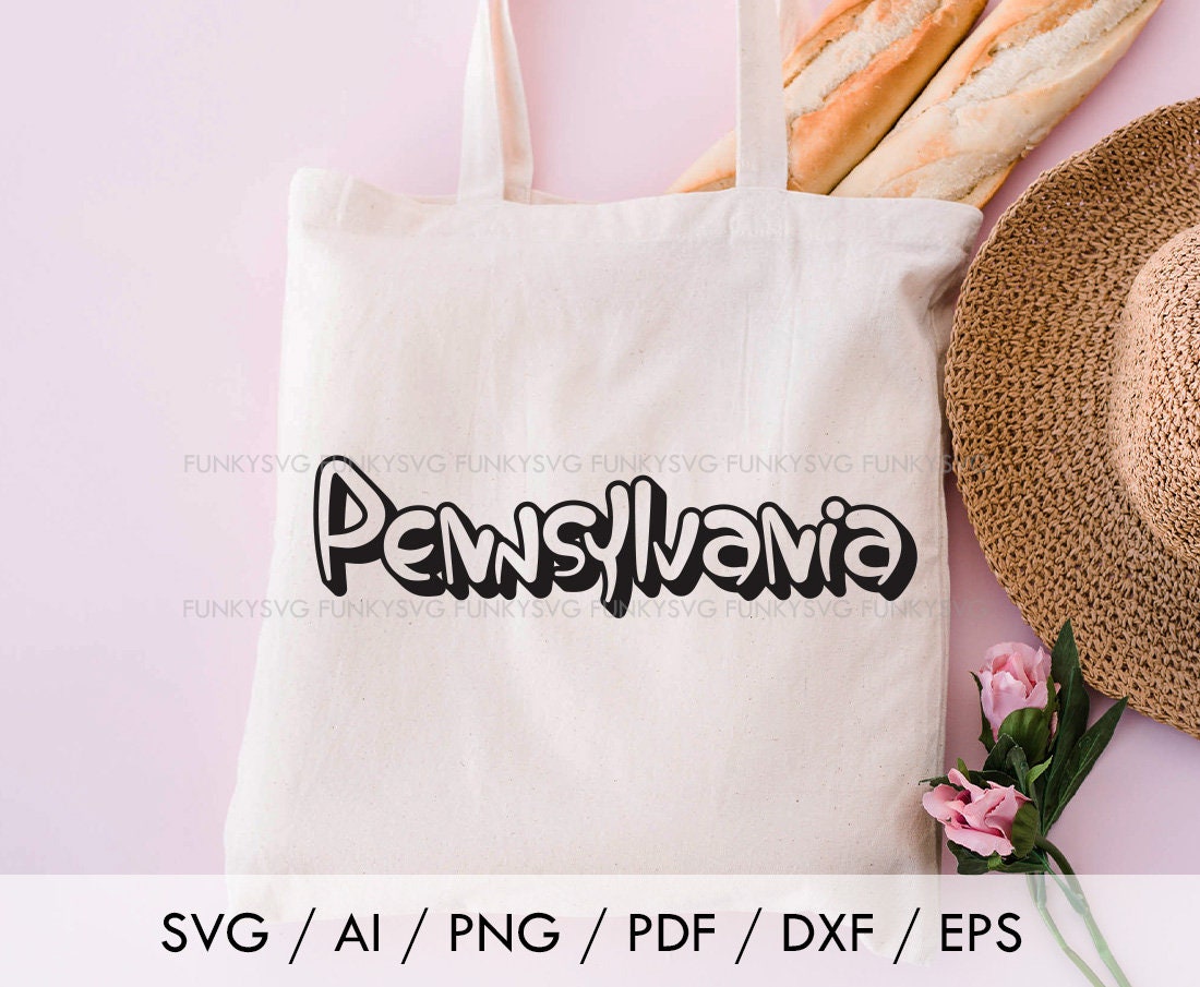 Pennsylvania SVG Eps Png Illustrated Svg Home States Svg | Etsy