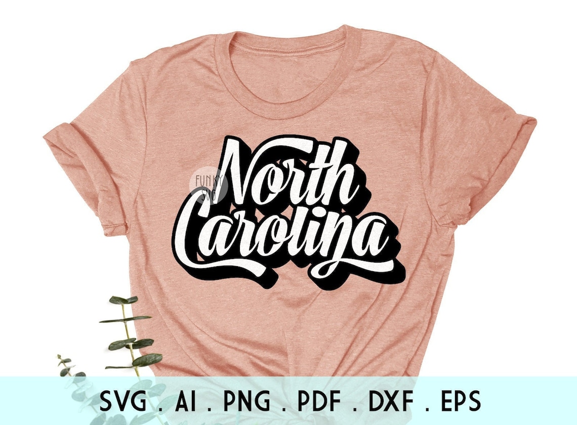 North Carolina SVG Eps Png Illustrated Svg Home States Svg - Etsy