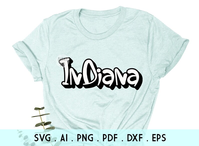 Indiana SVG Eps Png Illustrated Svg Home States Svg USA - Etsy