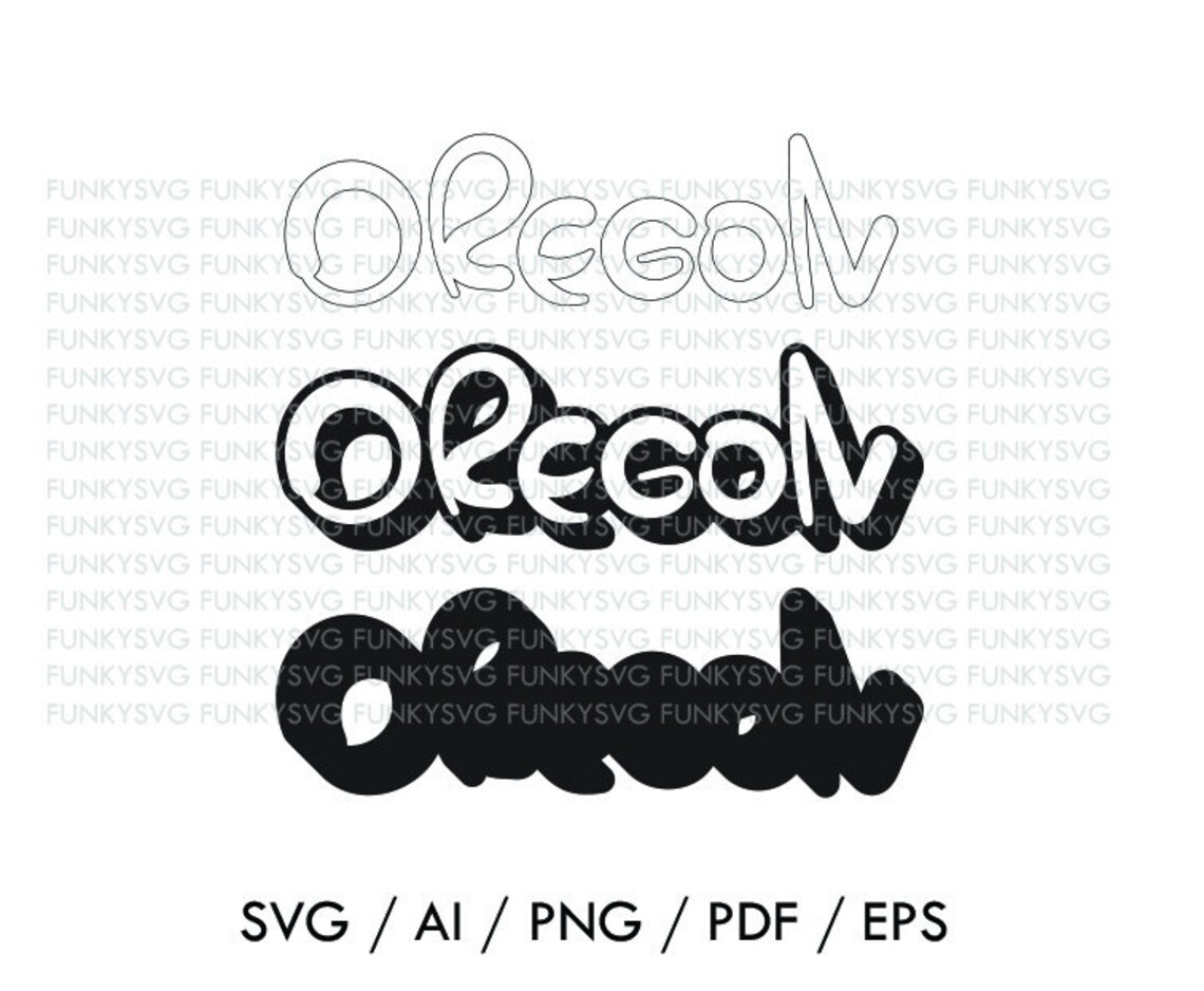 Oregon SVG Eps Png Illustrated Svg Home States Svg USA Svg - Etsy