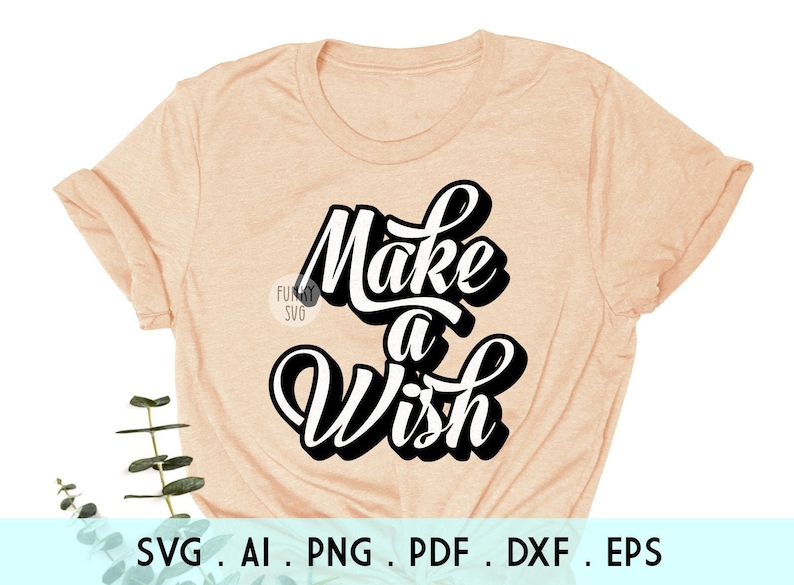Make A Wish SVG Eps Png Illustrated svg Merry Christmas Svg | Etsy