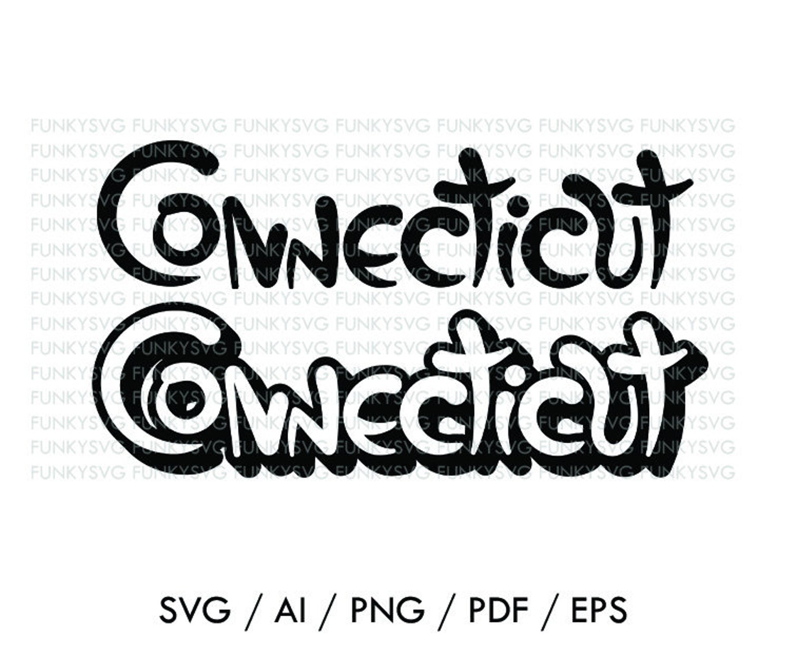 Connecticut SVG Eps Png Illustrated Svg Home States Svg USA - Etsy