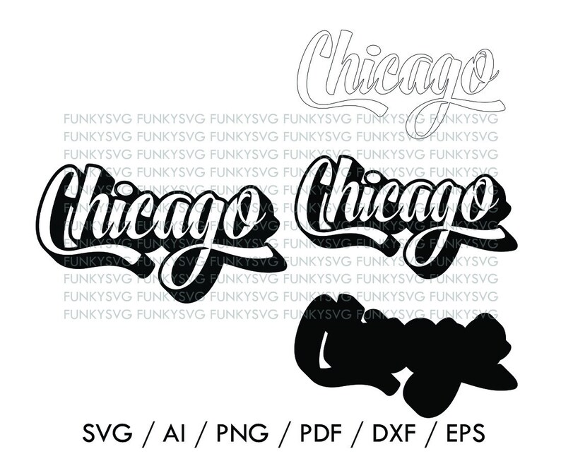 Chicago SVG Eps Png Illustrated Svg Home States Svg USA - Etsy Canada