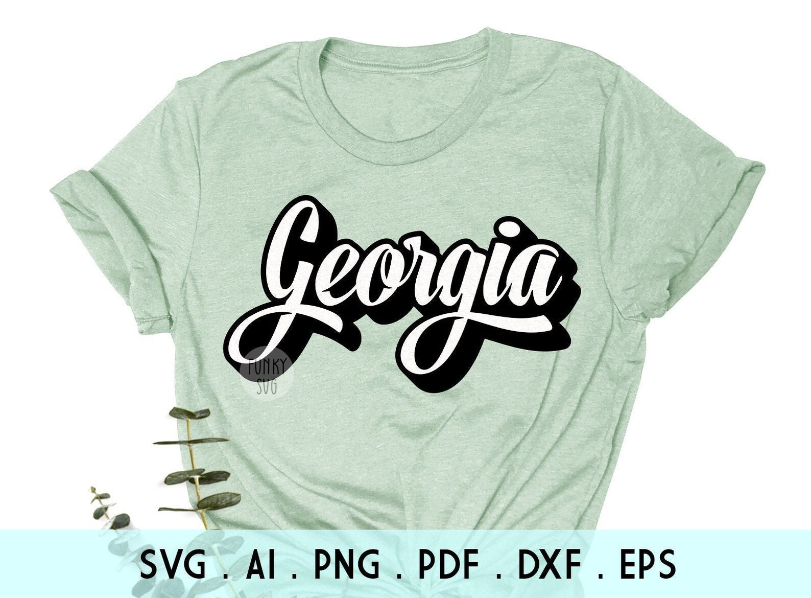 Georgia SVG Eps Png Illustrated Svg Home States Svg USA | Etsy