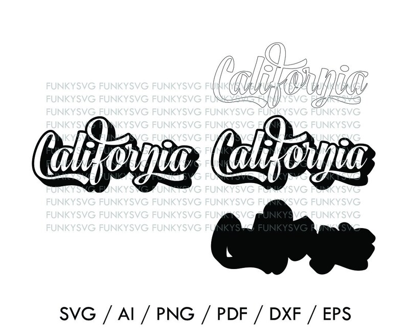 California SVG Eps Png Illustrated Svg Home States Svg USA - Etsy