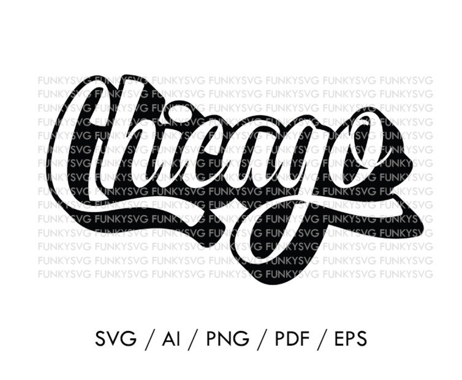 Chicago SVG Eps Png Illustrated Svg Home States Svg USA - Etsy Canada