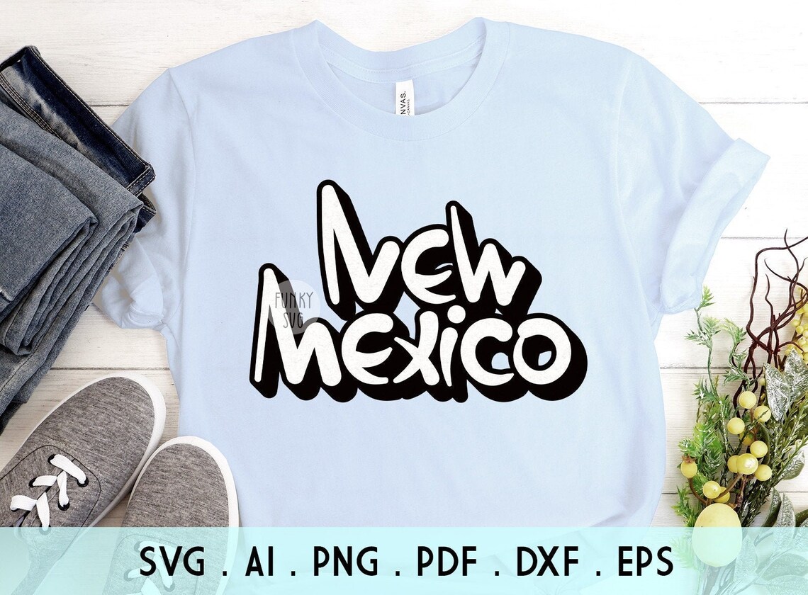New Mexico SVG Eps Png Illustrated svg Home States Svg USA | Etsy